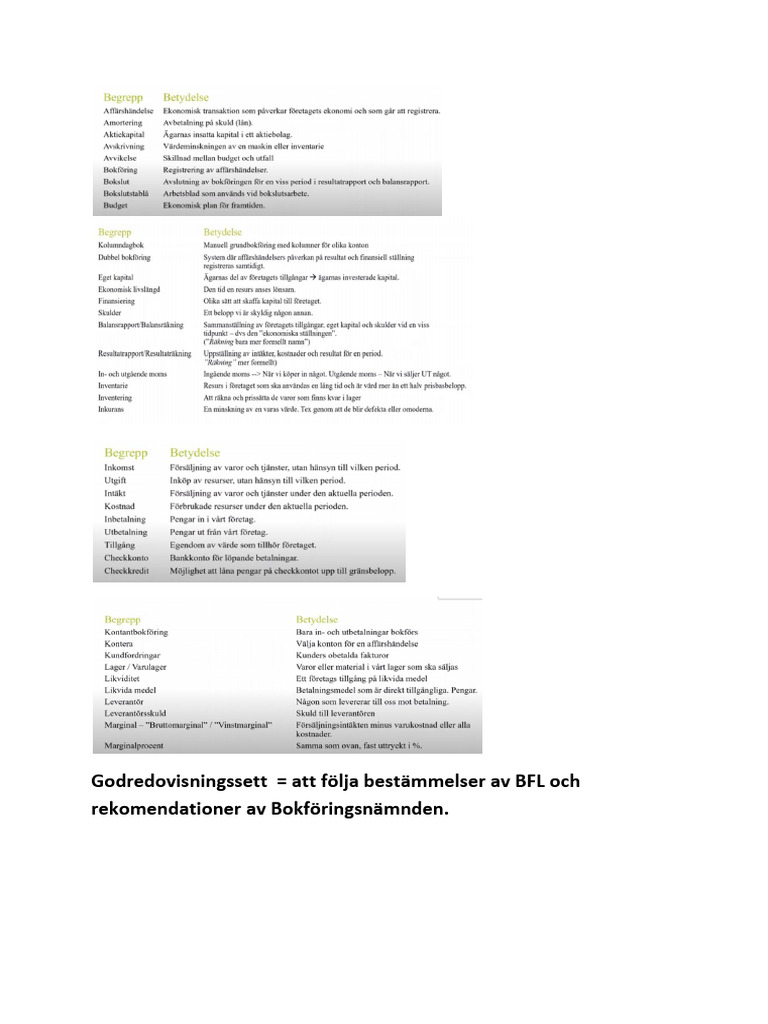 Redovisning 1 | PDF