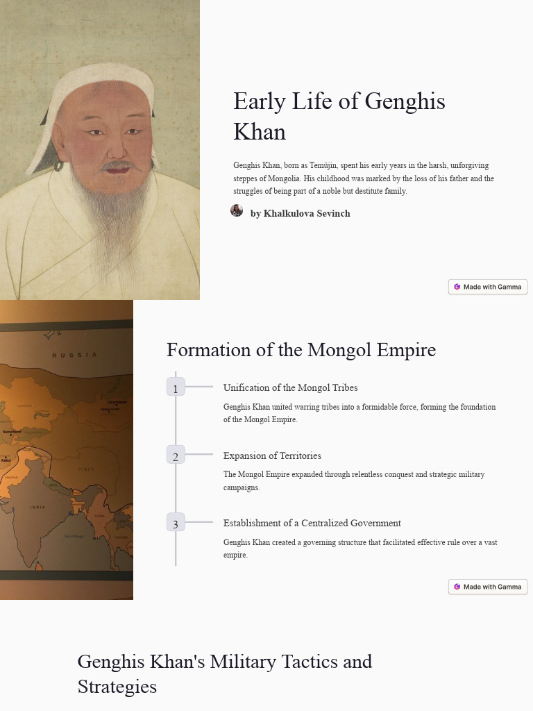 Early Life and Education of Genghis Khan | PDF | Genghis Khan | Mongol ...