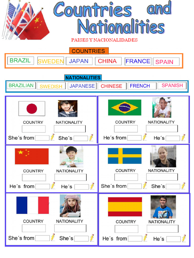 ACTIVITY Nº3 COUNTRIES and NATIONALITIES | PDF