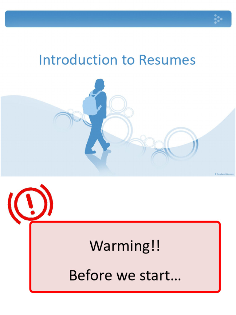 2 - Introduction To Resumes - Pre | PDF | Résumé | Human Communication