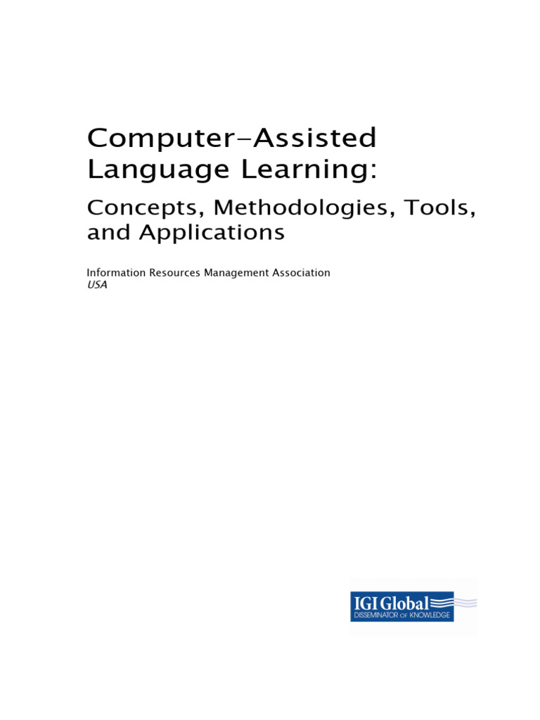 Computer-Assisted Language Learning:: Concepts, Methodologies, Tools, and Applications | PDF ...
