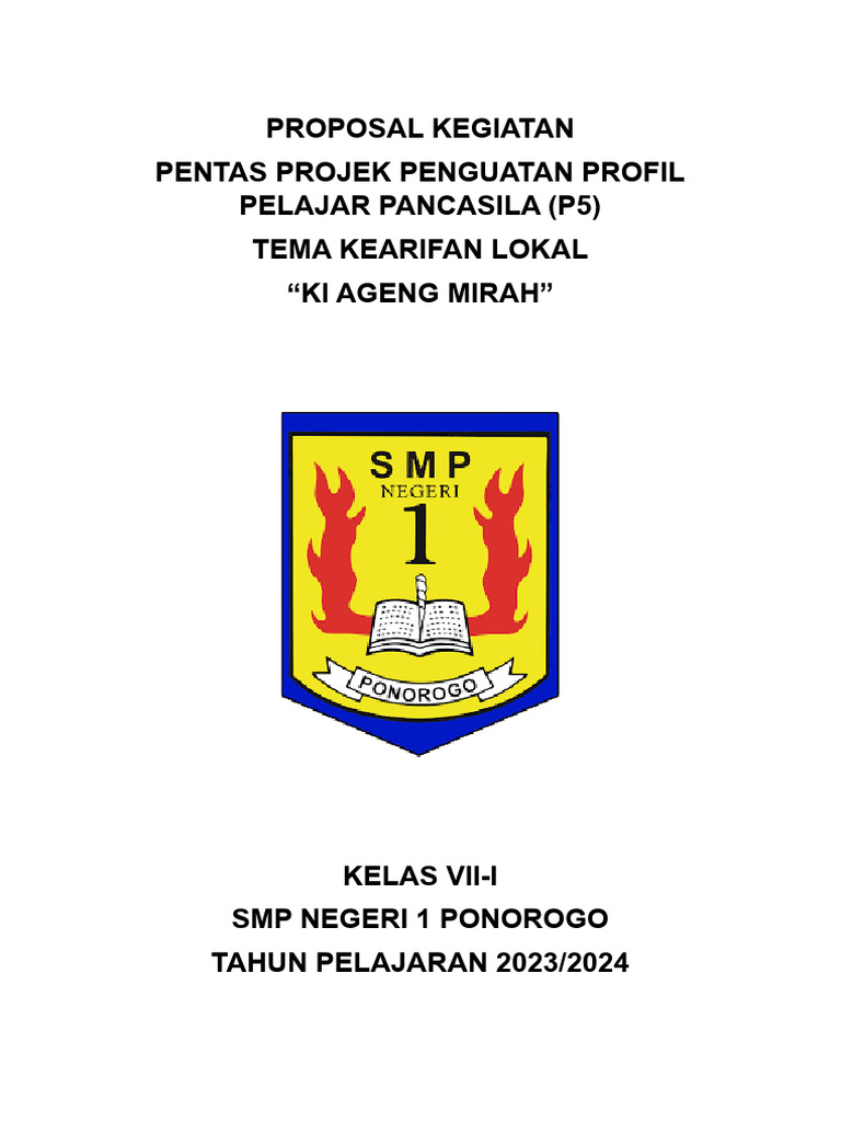 Proposal Kegiatan P5 Kearifan Lokal | PDF | Kajian Bahasa Asing