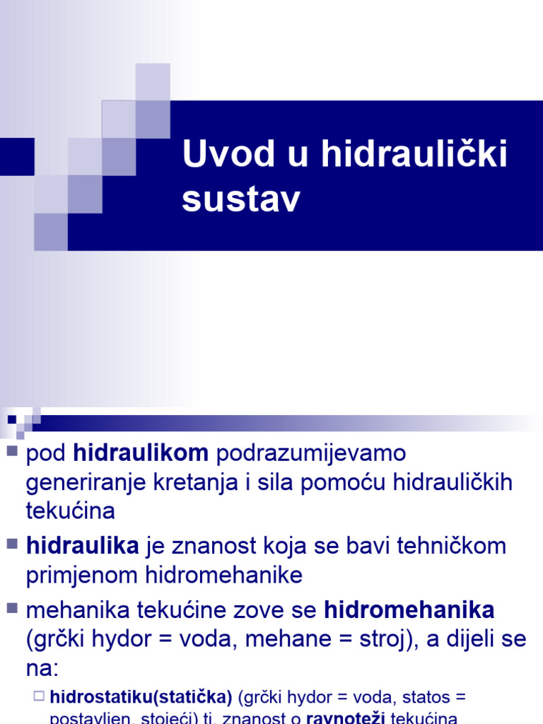 1.uvod Hidraulika | PDF
