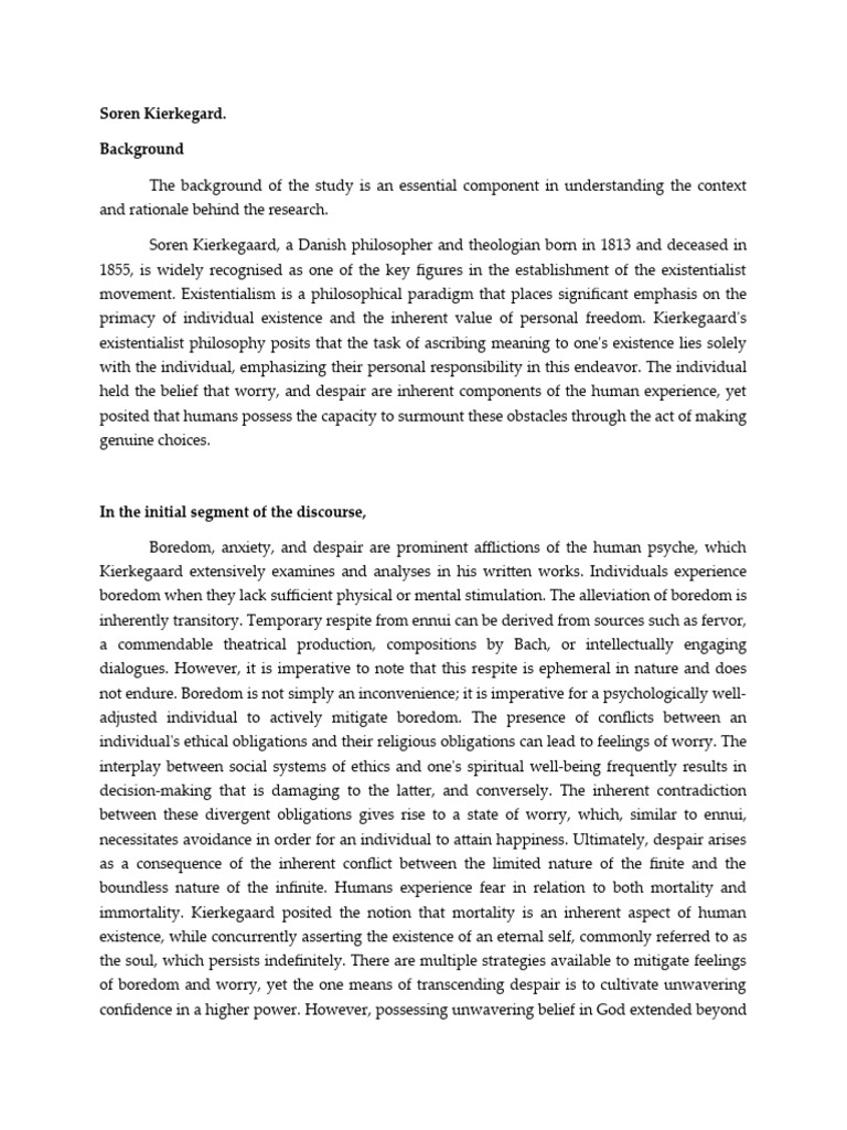 Kierkegaard Summary | Download Free PDF | Søren Kierkegaard ...