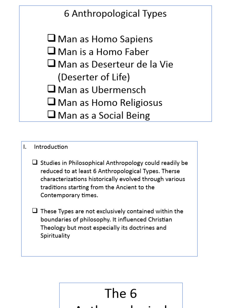6 Anthropological Types | PDF | Epistemology | Metaphysics