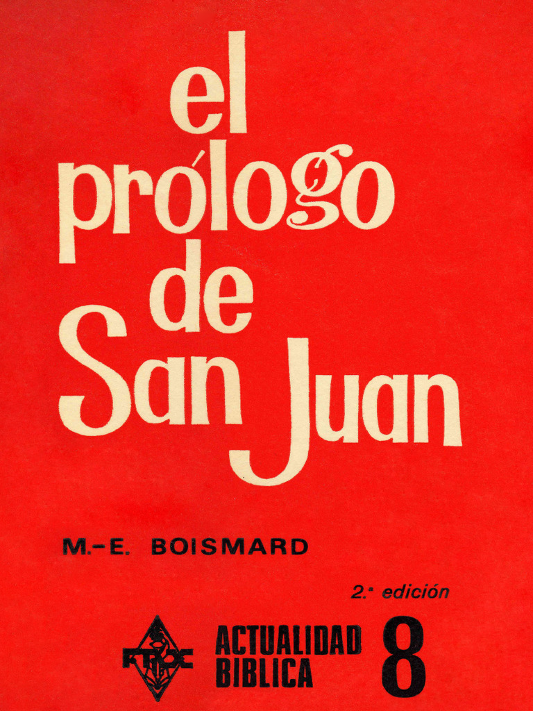 Boismard - Prólogo de San Juan | PDF | Jesús | Juan el apóstol