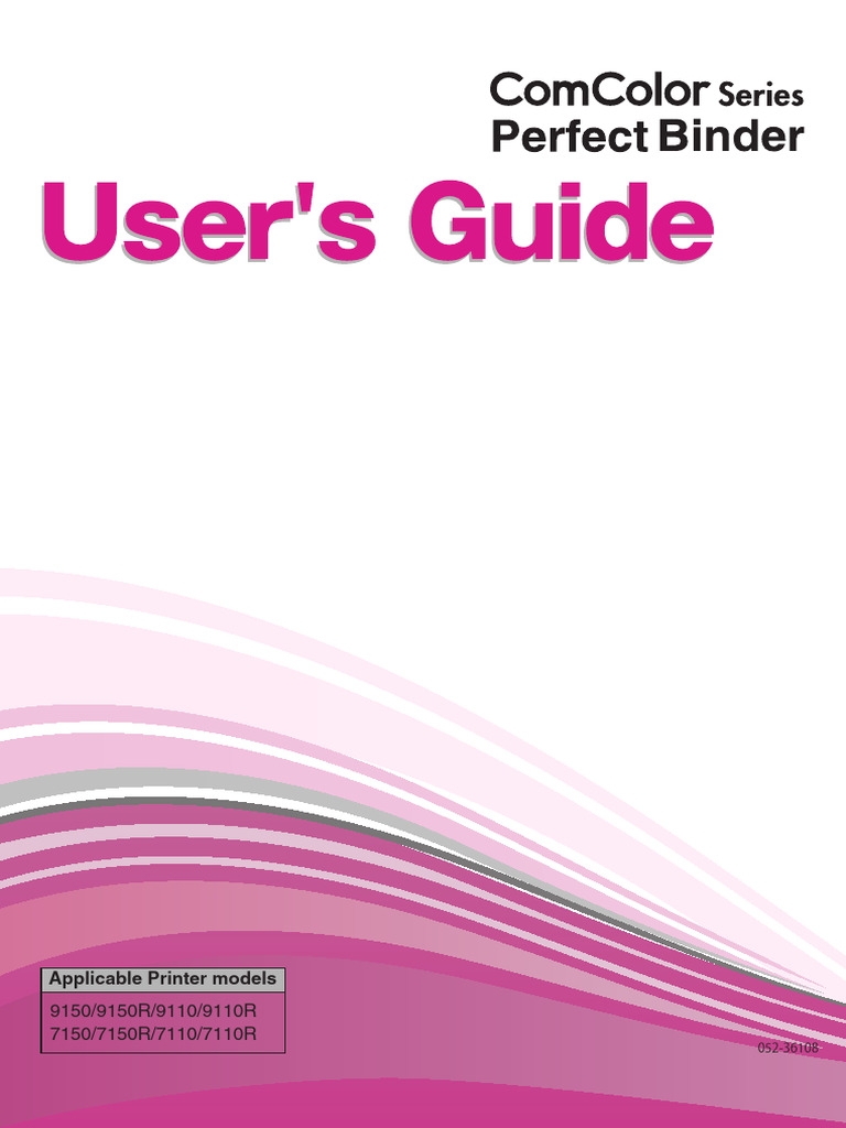 X Jet Perfect Binder UsersGuide en | PDF | Bookbinding | Paper