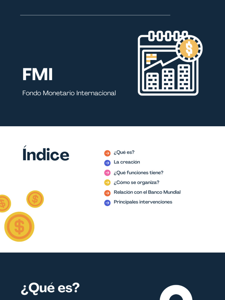 FMI: Funciones y Principales Intervenciones | PDF | Fondo Monetario Internacional | Banco Mundial