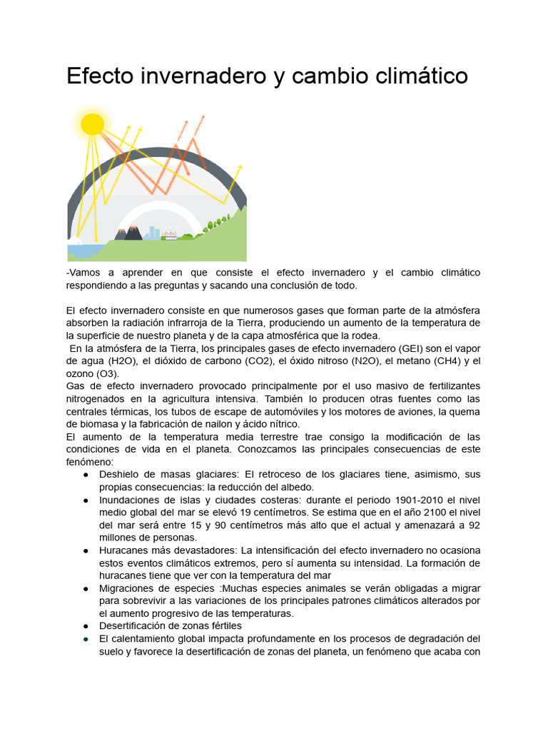Efecto Invernadero Pdf Gases De Efecto Invernadero Tierra