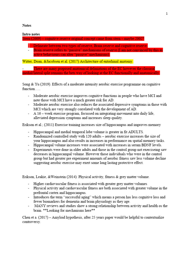 Comps Paper Notes | PDF | Hippocampus | Ketogenic Diet