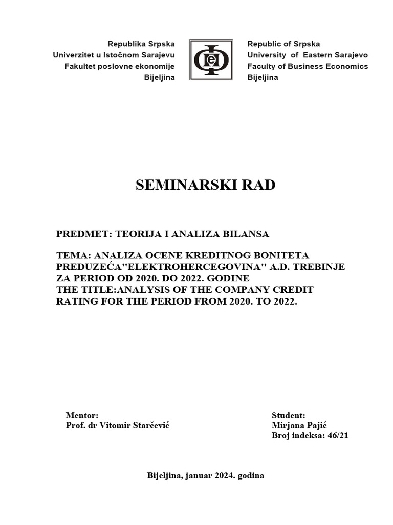 TiAB Elektrohercegovina Trebinje | PDF