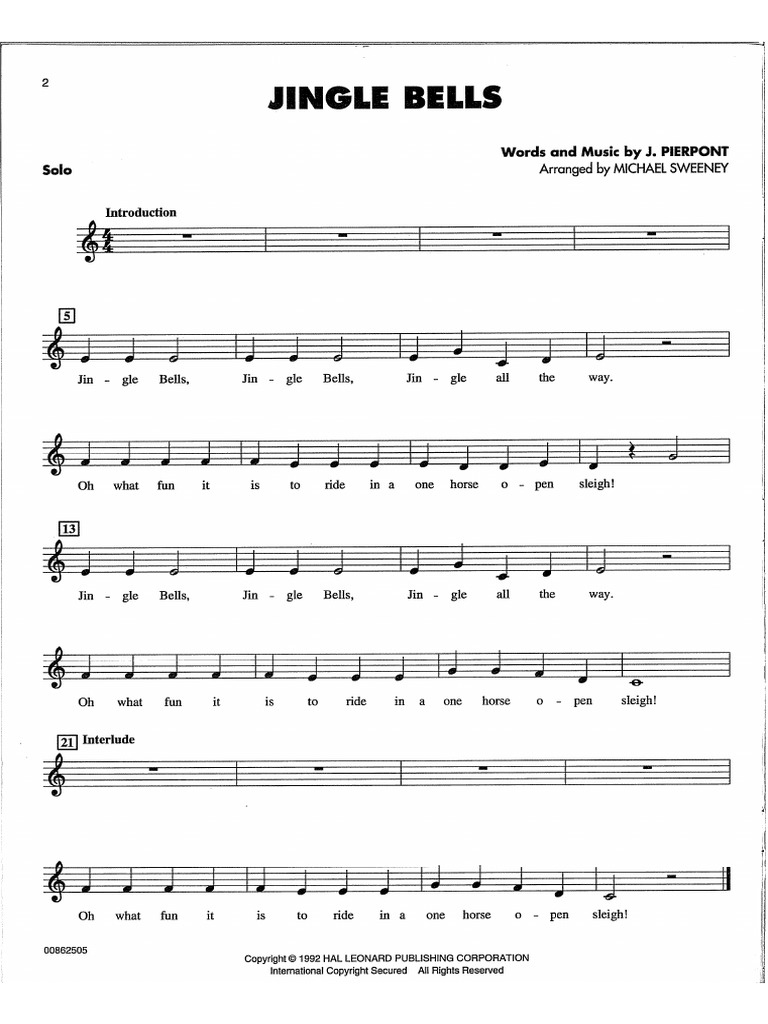 Jingle Bells Partitura 1 | PDF