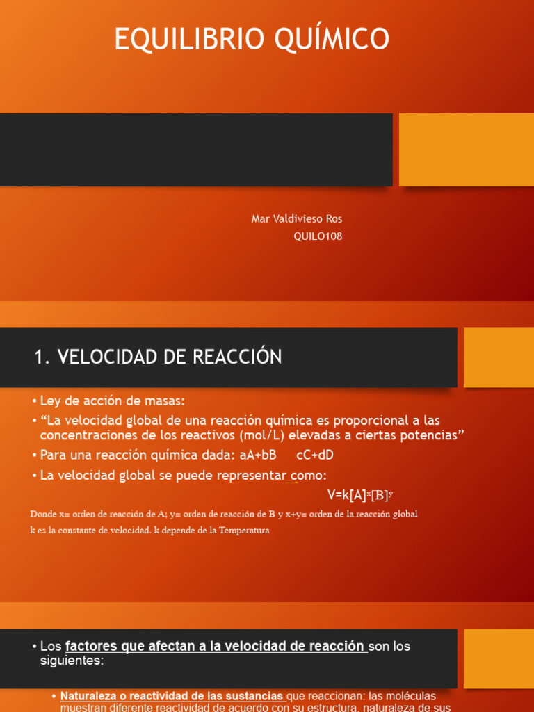 Equilibrio Quimico | PDF | Equilibrio químico | Reacciones químicas