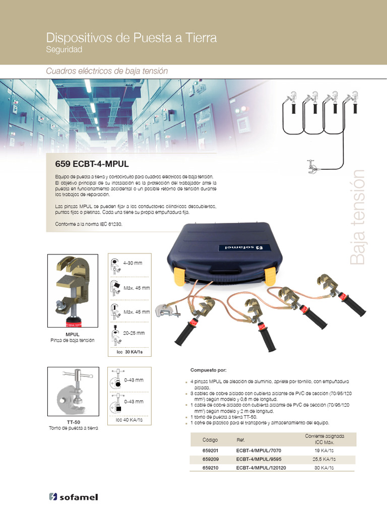 FICHA Técnica, Puesta A Tierra Temporal para Bloqueo, Baja Tension | Descargar gratis PDF ...