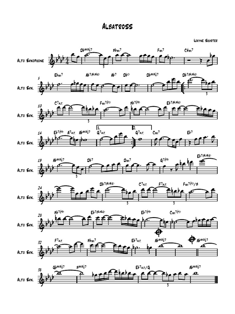 Albatross | PDF | Saxophone | Reed Aerophones