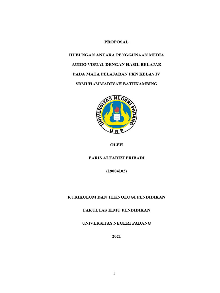 Proposal Penelitian Kuantitatif - Faris Alfarizi 19004102 | PDF