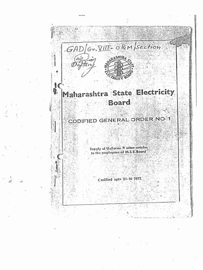 Codified Genral Order No1 | PDF