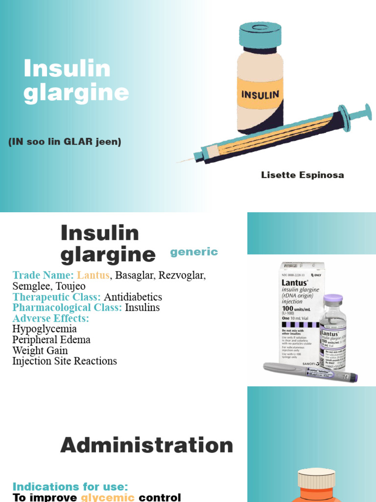 Insulin Glargine Overview and Considerations | PDF | Wellness