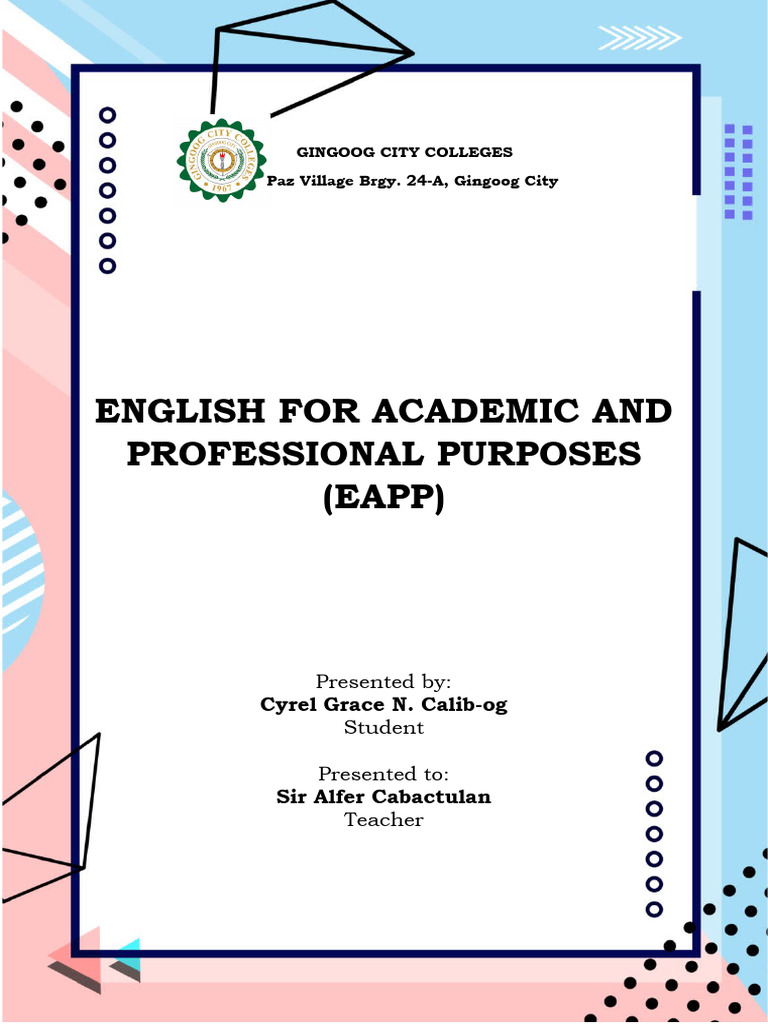 Portfolio EAPP | PDF | Expert | Knowledge