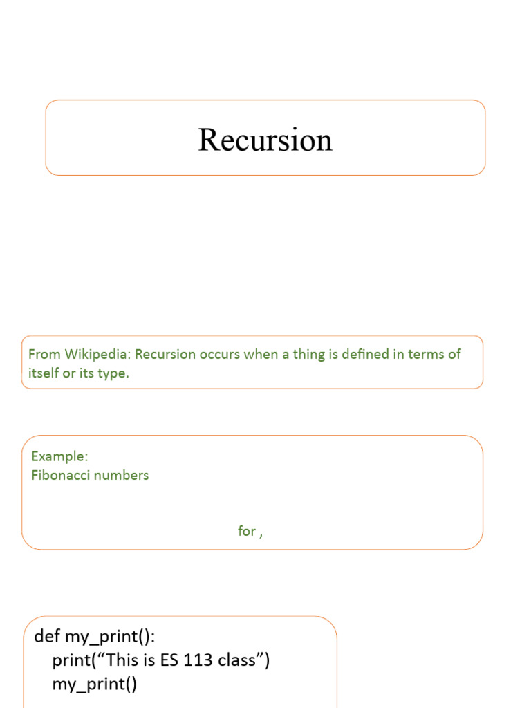 Recursion | PDF | Recursion | Algorithms Recursion | PDF | Recursion | Algorithms
