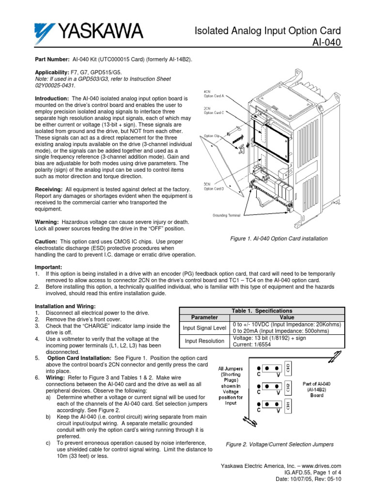 Manual Inglês AI-040 3 Entradas Isoladas 14-Bit Série-G7 | PDF | Electrical Wiring | Computer ...
