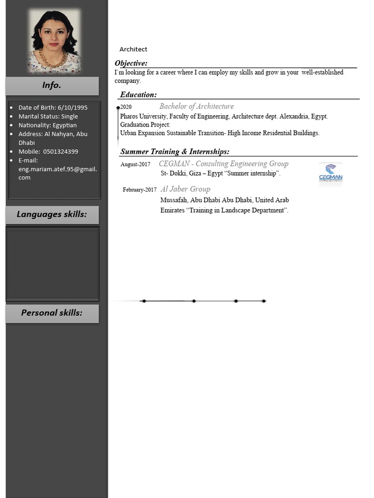 Mariam CV 2023 | PDF | United Arab Emirates