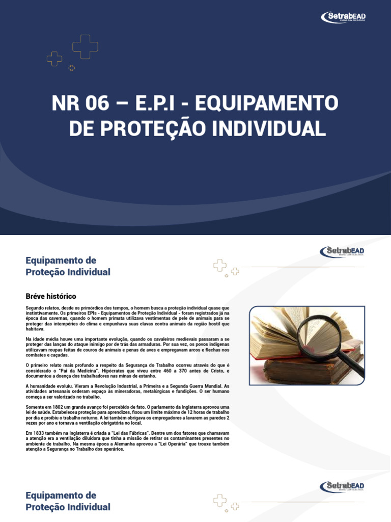 Curso NR-06 - EPI | PDF | Capacete | Metrologia