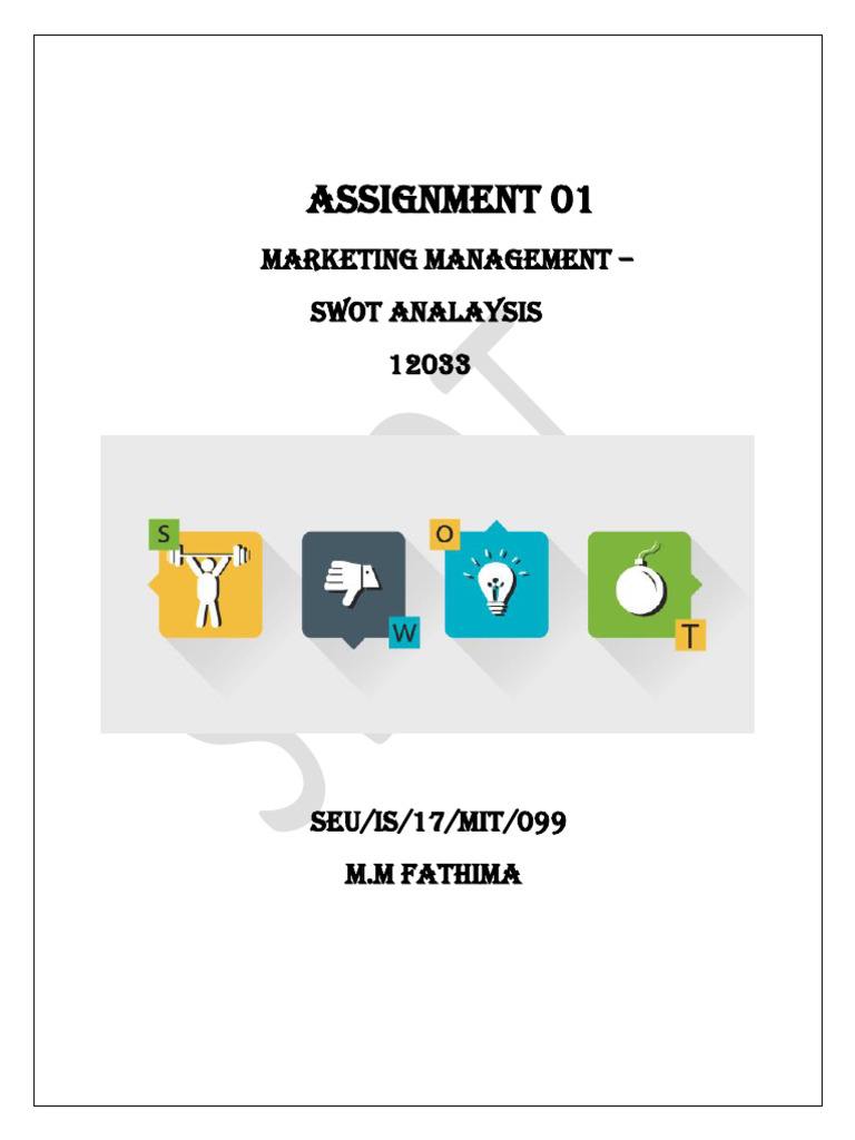 Assignment 01 Marketing MNGMNT Seu - Is.17.mit.099 | PDF | Swot Analysis | Economics
