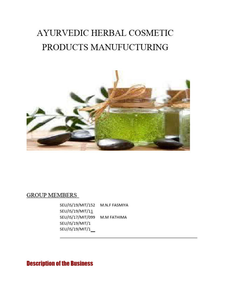 Ayurvedic Herbal Cosmetic | PDF