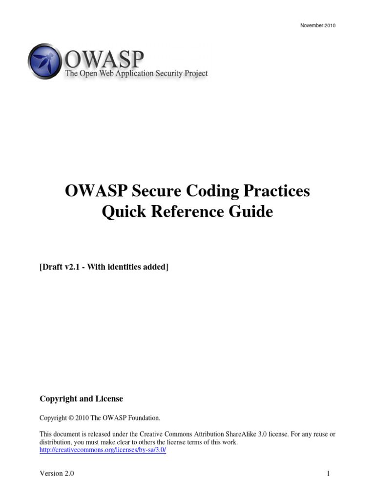 OWASP SCP Quick Reference Guide v21 | PDF | Http Cookie | Password
