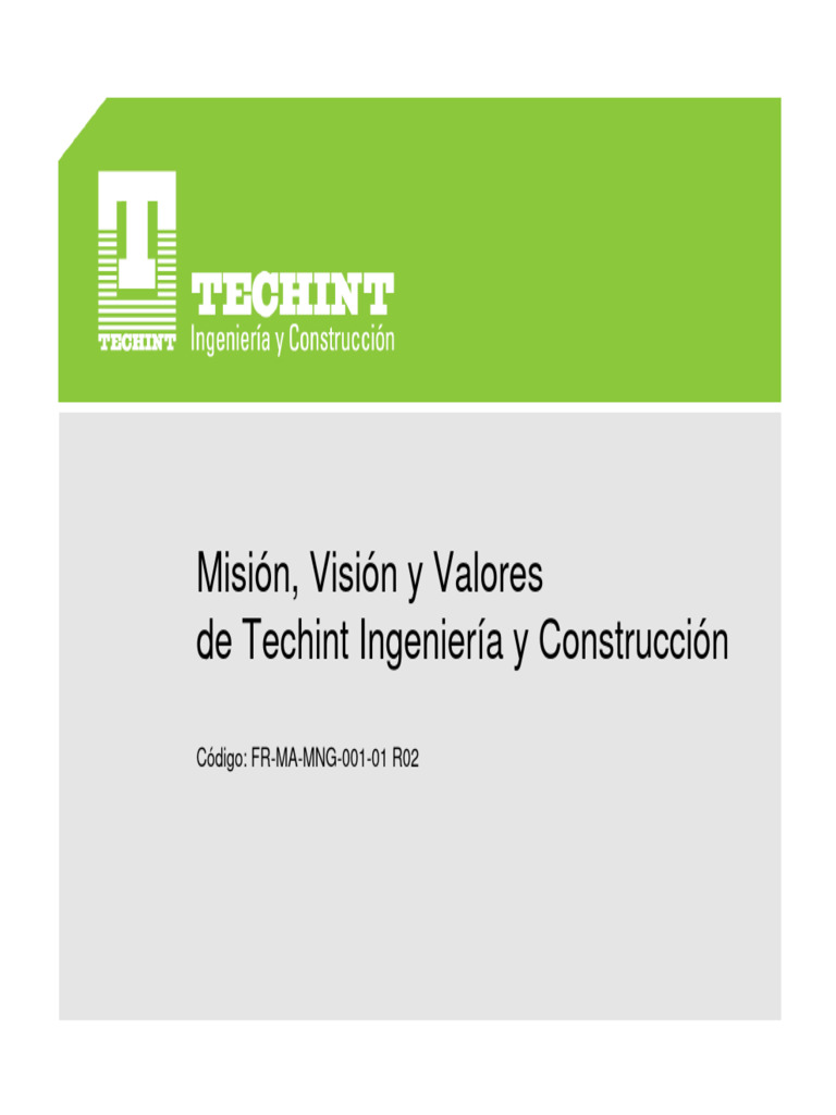 Misión y Valores de Techint | PDF | Gestión de recursos humanos | Business