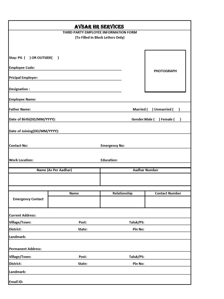 Avsar HR Third Party | PDF