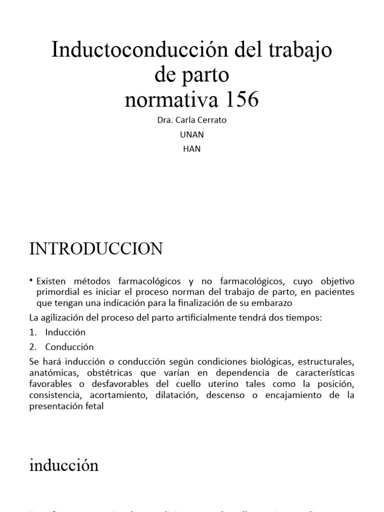 Inducto-Conducción Del Trabajo de Parto | PDF | Parto | El embarazo