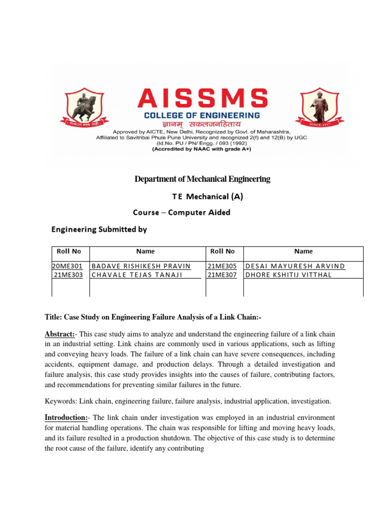 CAE Case Sstudy | PDF | Strength Of Materials | Wear