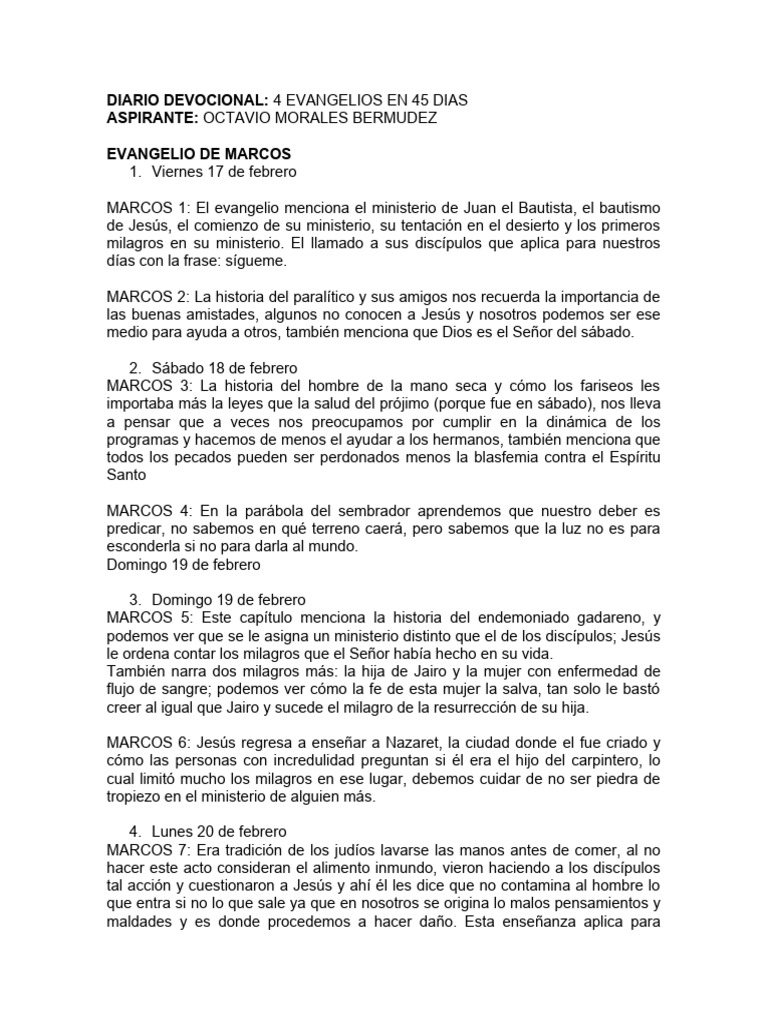 RESUMEN DE LOS 4 Evangelios | PDF | Jesús | Evangelio de Mateo