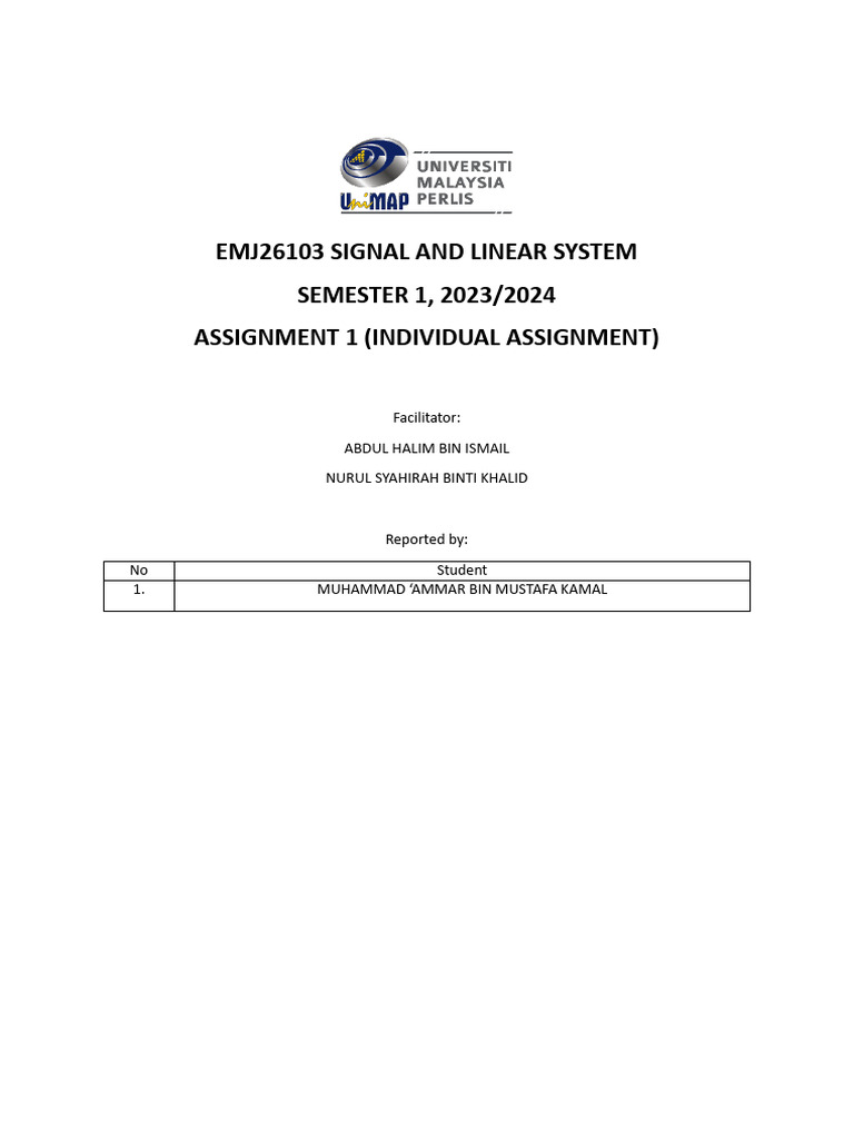 Assignment 1 - Signal | PDF | Robotics | Sensor