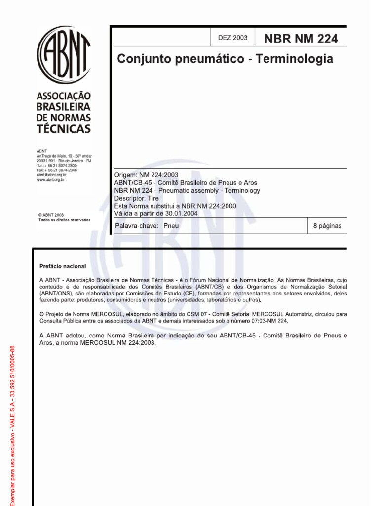 NBR 224 | PDF