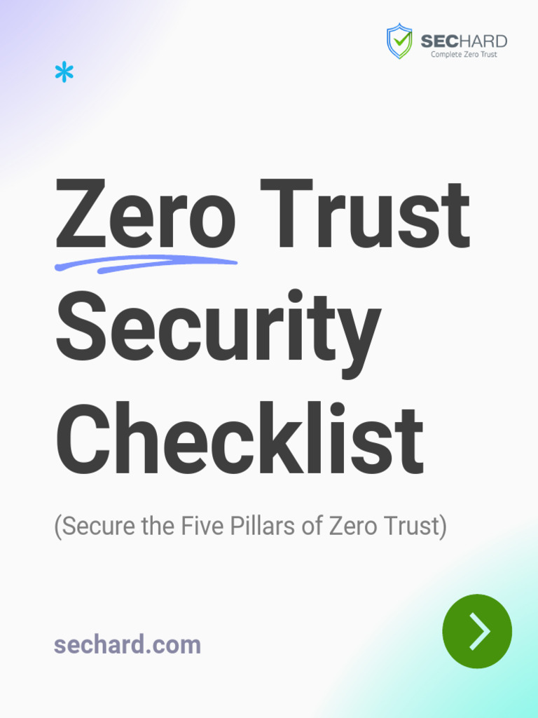 Zero Trust Security Checklist Guide | PDF | Security | Computer Security