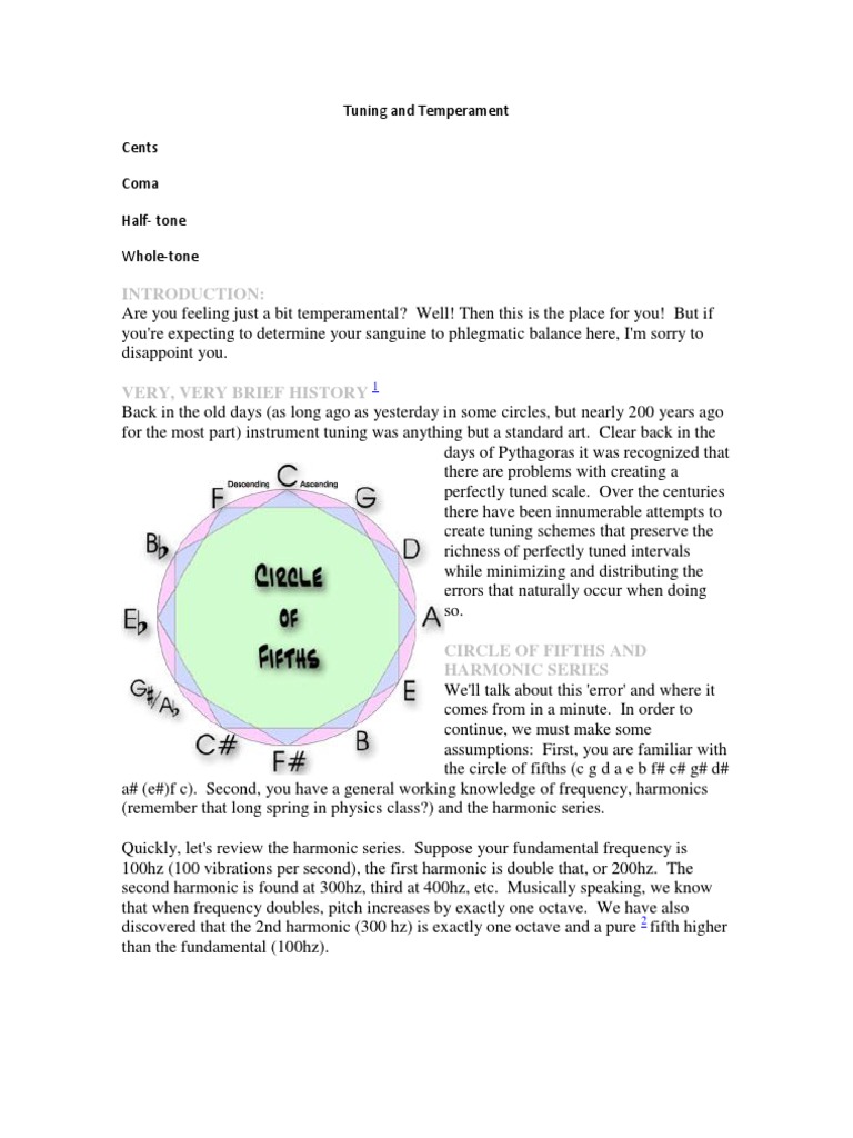 Tuning and Temperament | PDF | Interval (Music) | Musicology