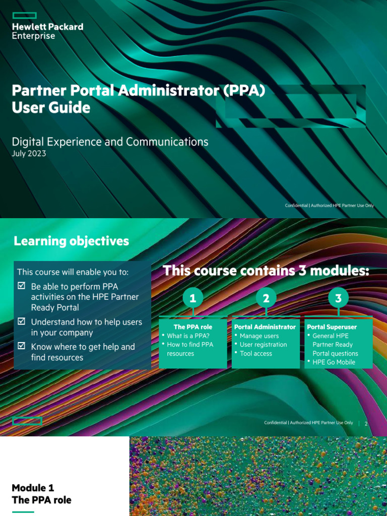 HPE PPA Portal Training | PDF