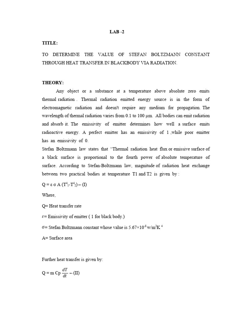 Lab Report Radiation | Download Free PDF | Physical Quantities ...