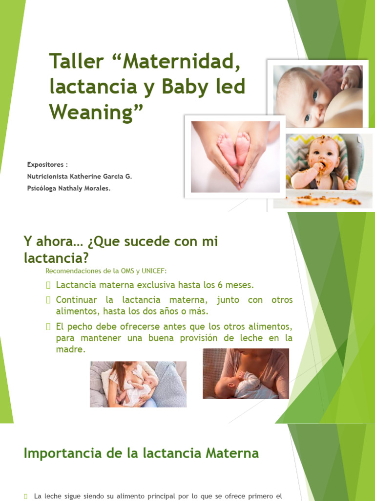Taller Maternidad, Lactancia y Blw. Mes Julio2021 | PDF | Amamantamiento | La leche materna