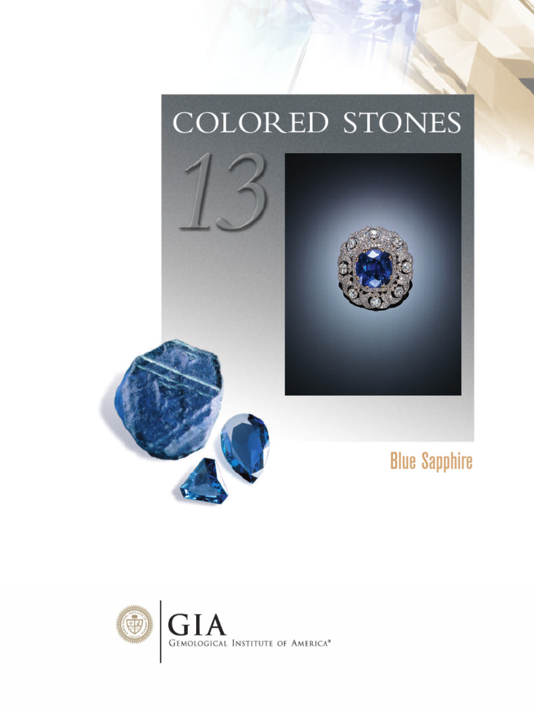 (GIA) Colored Stones. Blue Sapphire. | PDF | Gemstone | Jewellery