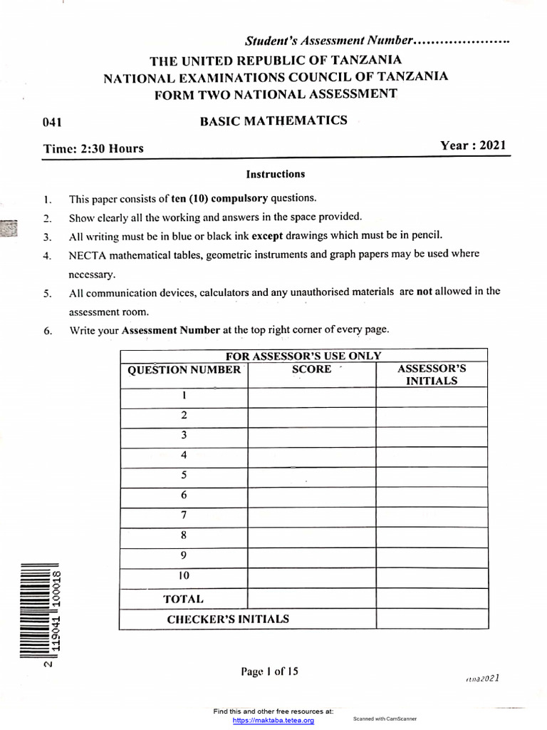 BasicMath F2 2021 | PDF