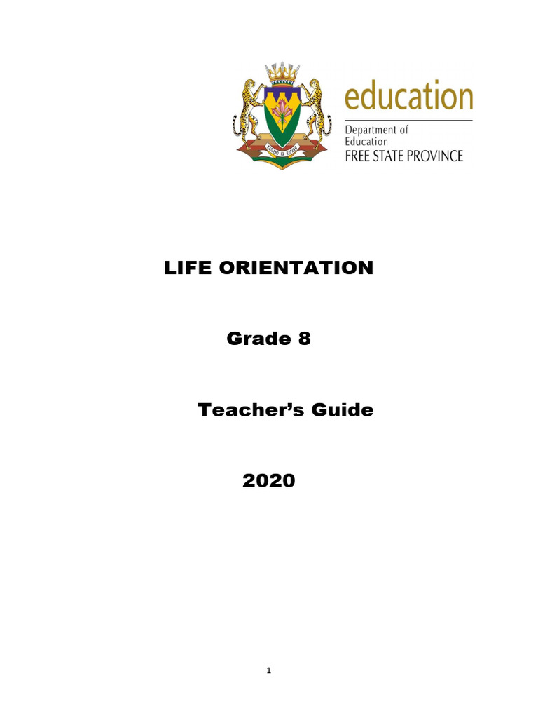 Grade 8 Life Orientation Teacher's Guide | PDF | Hiv/Aids | Self Concept