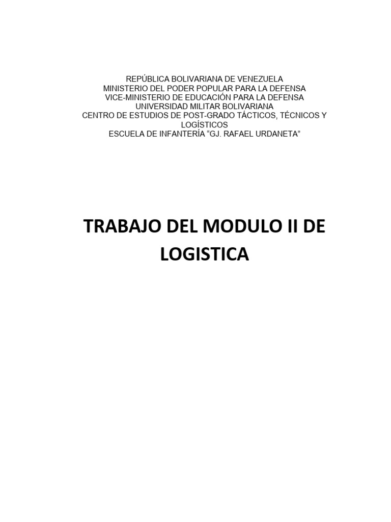 Trabajo de Logistica Tema 2 | PDF | Batallón | Operaciones militares