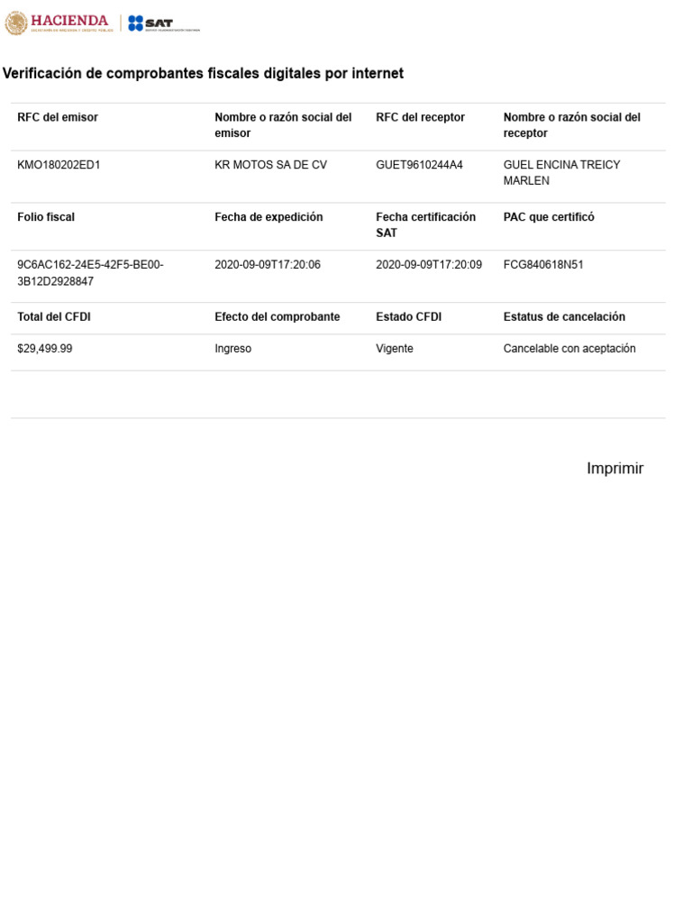 Verificación de Comprobantes Fiscales Digitales Por Internet | PDF ...