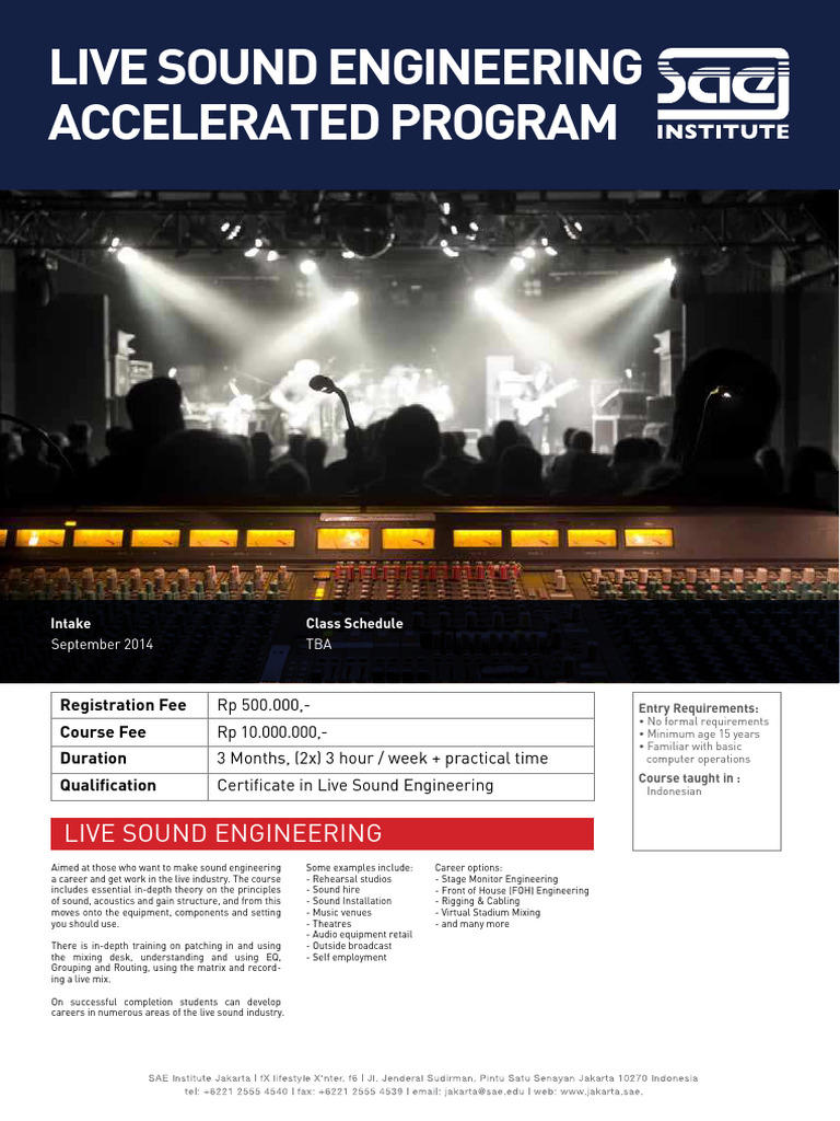 Live Sound Engineering Accelerated Progr | PDF | Microphone | Loudspeaker