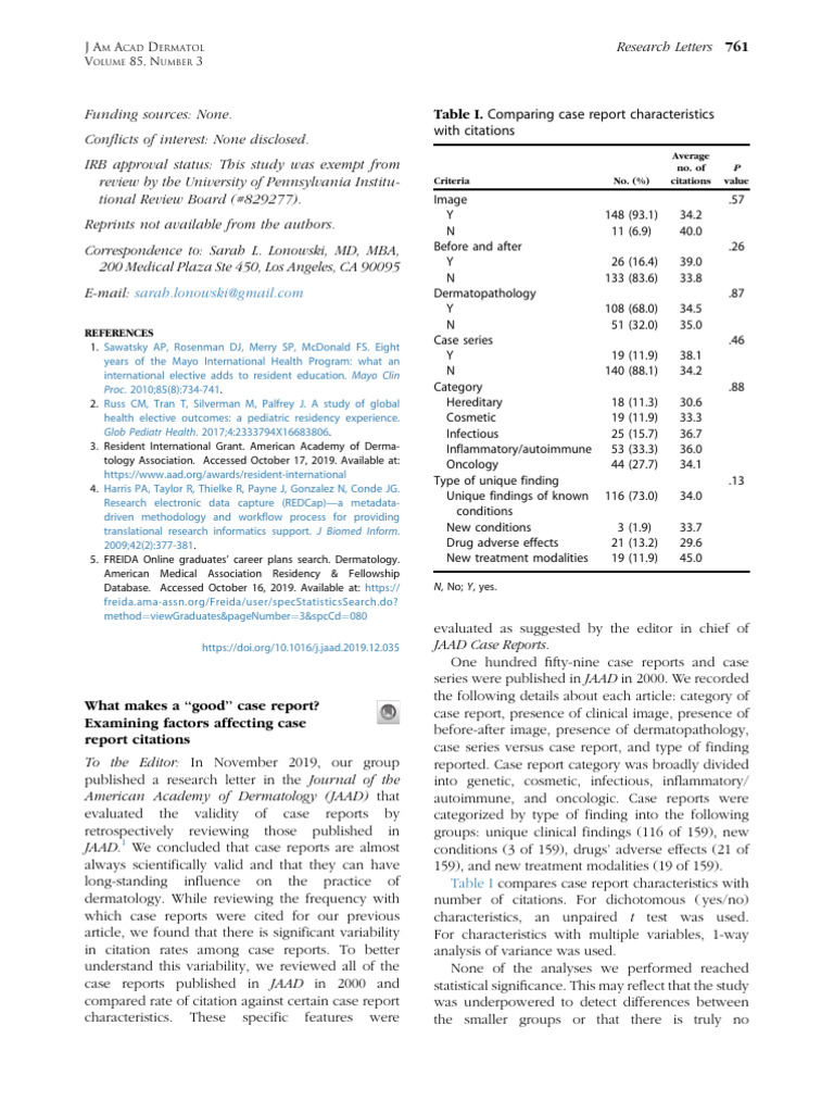 2021 Eric Chen - What Makes A Good Case Report Examining Factors Af ...