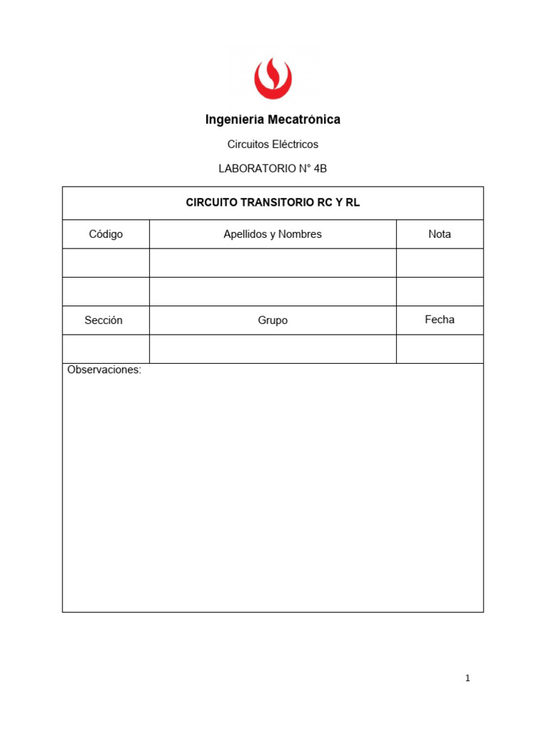 Lab 4B | PDF | Condensador | Inductor